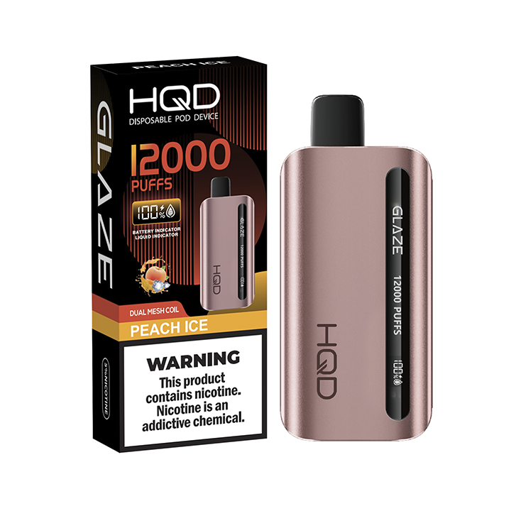 HQD Glaze 12000 Peach Ice | The Original Vape