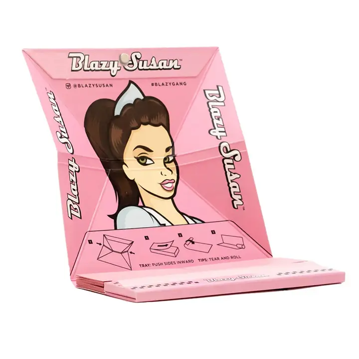 Blazy Susan Pink Deluxe Rolling Kit King Size | The Original Vape