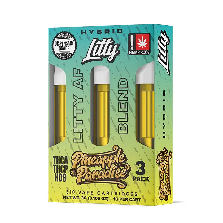 Litty AF Blend Cart Pineapple Paradise Híbrida 3Pk | The Original Vape
