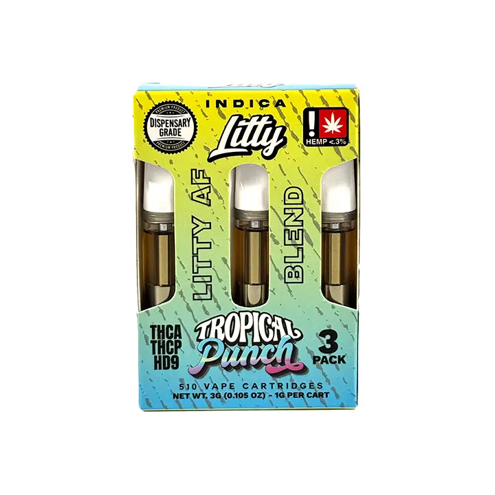 Litty AF Blend Cart Tropical Punch Indica 3Pk | The Original Vape